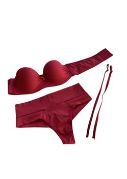 Conjunto calcinha e sutiã com alças removíveis topper - ANA JULIA MODA ...