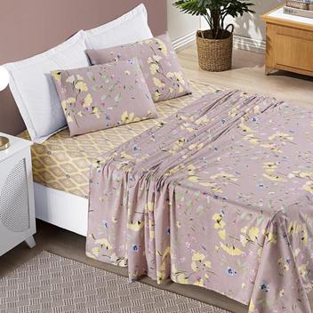 Conjunto Cama Queen Size Florença 200 Fios Lavanda - De Luca Enxovais ...
