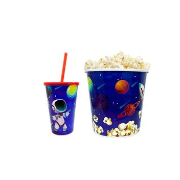 Conjunto Cinema Em Casa Balde De Pipoca + Copo Com Tampa 550ml ...