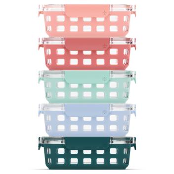 Conjunto com 5 Recipientes de Vidro Ello Duraglass 800mL para ...