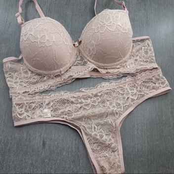 Conjunto com Sutiã Todo Rendado com Bojo - MTX Moda - Conjunto de ...