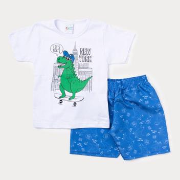 Conjunto Dahti Kids Dinossauro Skatista Masculino - 2 Peças - Conjunto ...