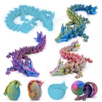 Conjunto de 4 cestas de Páscoa impressas em 3D Dragon Egg Toy TBOLINE ...