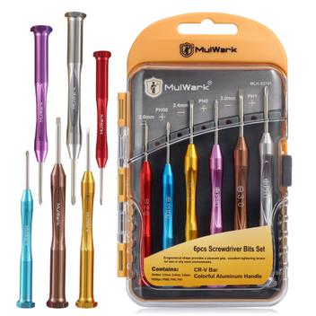 Conjunto de 6 Chaves de Fenda Magnéticas MulWark - Mini Phillips e ...