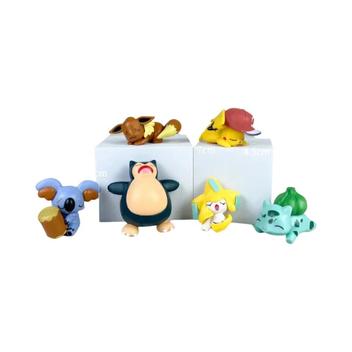 Conjunto de 6 Figuras Pokémon Dormindo - Pikachu, Bulbasaur e Outros ...