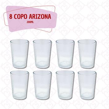Conjunto de 8 Copos Transparentes de Vidro 200ML Para Suco - PRATICASA ...