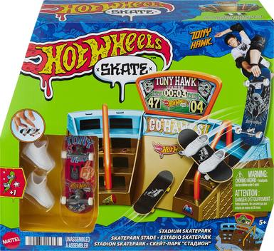 Conjunto de brinquedos para skate Stadium Hot Wheels Tony Hawk com ...