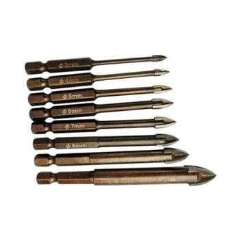 Conjunto De Brocas De Vidro De Carboneto De Tungstênio, 4 Bordas De ...