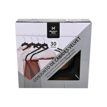 Conjunto de Cabides Velvet 30 Peças Members Mark - Member's Mark - Pote ...