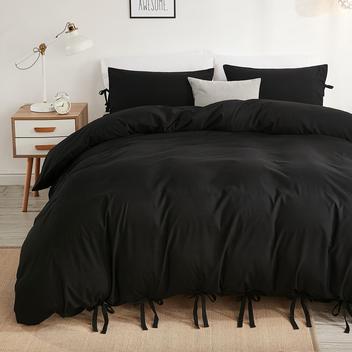 Conjunto de capa de edredom annadaif Black Full Size com 2 fronhas ...