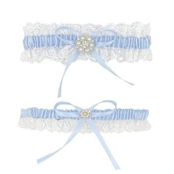 Conjunto de Cinta Liga ILLUVA Blue Lace - Presente de Casamento para ...