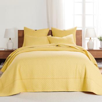 Conjunto de colchas Levtex Home Cross Stitch Yellow Queen - Edredom ...
