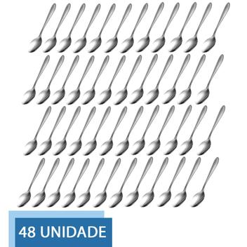 Conjunto De Colher 48 Peças Talheres Polido Restaurante Bar - PRATICASA ...