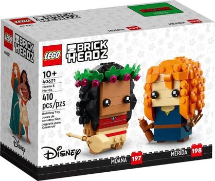 Conjunto de construção BrickHeadz LEGO 40621 Moana & Merida 410 peças ...
