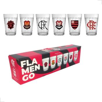 Conjunto De Copo Americano Flamengo Licenciado Kit 6 Peça - ALLMIX ...