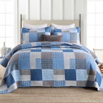 Conjunto de Edredom King Size Y-PLWOMEN - Xadrez 100% Algodão com 2 ...