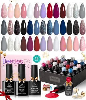 Conjunto de Esmaltes em Gel Beetles Modern Muse - 23 Unidades com Base ...