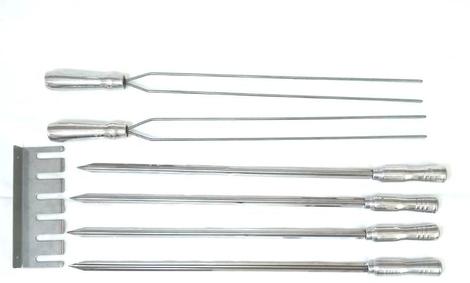 Conjunto de Espeto para churrasco em inox com porta espeto - Plenitude ...