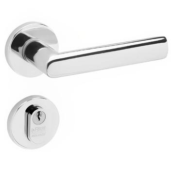 Conjunto de Fechadura 880 em Inox Externa ST1 40 Roseta 323 de Inox Polido - 18017039-1 - LA ...
