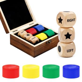 Conjunto de jogos de dados Pagather Left Right Center com caixa de ...