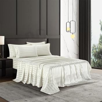 Conjunto de lençóis de cama AiMay Satin Italian Style 6 peças King ...