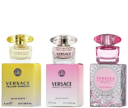 Conjunto de Miniaturas Versace - Trio de Perfumes Variados - Perfume ...