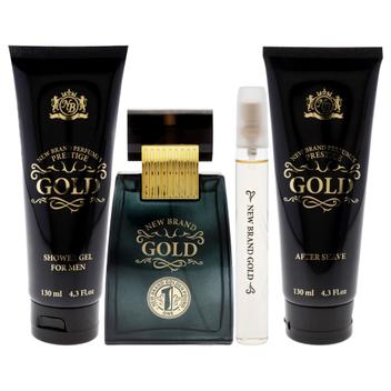 Conjunto de Perfume New Brand Gold Masculino - 4 Peças - Kit de Perfume ...