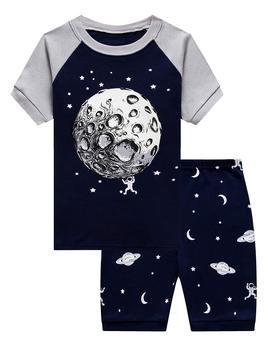 Conjunto de pijamas Family Feeling Glow in The Dark Space Moon 4T - Mini Boneco - Magazine Luiza