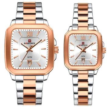 Conjunto de Relógio Casual Simples Quartzo Design Tonneau Impermeavel ...