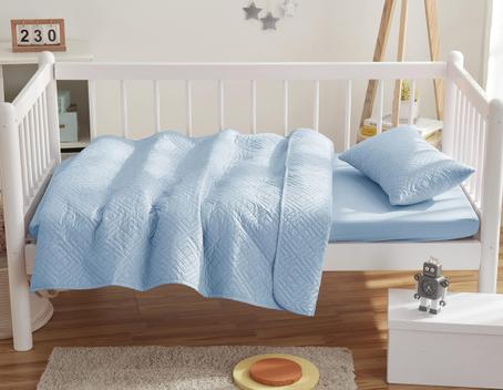 Conjunto de Roupa de Cama Infantil Clark - 3 Peças - Azul Bebê - Roupa ...