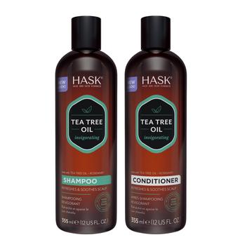 Conjunto de shampoo e condicionador HASK TEA TREE OIL & ROSEMARY - Kit ...