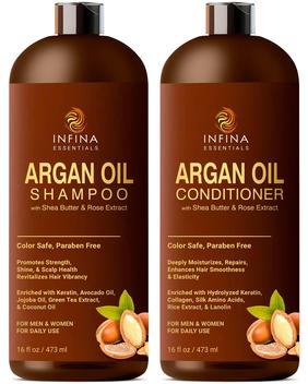 Conjunto de shampoo e condicionador INFINA ESSENTIALS Óleo de Argan ...