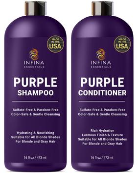 Conjunto de shampoo e condicionador INFINA ESSENTIALS Purple 480mL ...