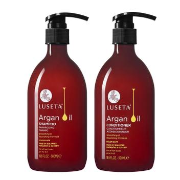 Conjunto de shampoo e condicionador Luseta Argan Oil 500ml sem sulfato ...