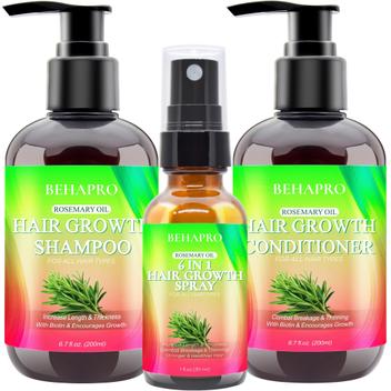 Conjunto de shampoo e condicionador para crescimento capilar com spray ...