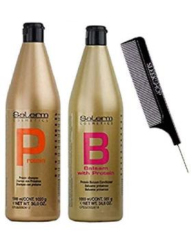 Conjunto de shampoo e condicionador Salerm Cosmetics PROTEIN Keratin ...