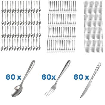 Conjunto De Talheres 180 Peças garfo faca Colher Restaurante ...