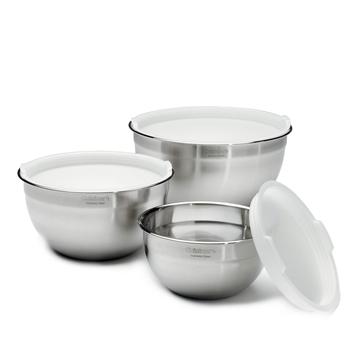 Conjunto de Tigelas de Aço Inoxidável com Tampas - Resistentes e ...