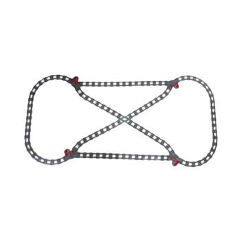 Conjunto De Trilhos De Trem De Semáforo Cinza Grandes Blocos De ...