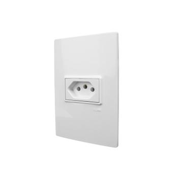 Conjunto Espelho 4X2 com 1 Tomada 20A 250V Horizontal Linha Vivaz Ilumi ...