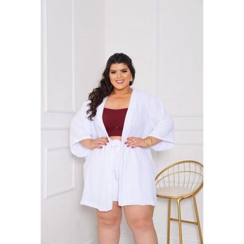 Conjunto Feminino Plus Size Ano Novo Branco Luxo G2 KN -A - La-Bella ...