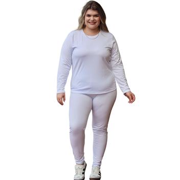 Conjunto Feminino Roupa De Frio Térmica Blusa e Calça Básic Suplex ...