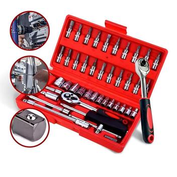 Conjunto Ferramentas 46 Peças Chave Catraca Soquetes E Bits - Aquilae ...