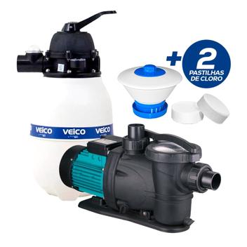 Conjunto filtrante 35 mil litros filtro veico v30 com bomba lepono 1/3 ...
