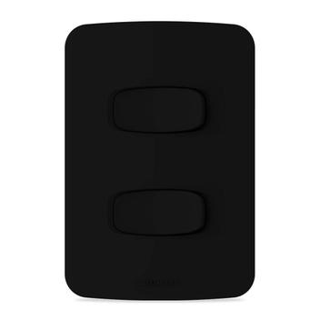 Conjunto Interruptor Simples Duplo Preto Gracia Maxx 85676 - Alumbra ...