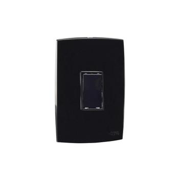 Conjunto Interruptor Simples Vertical 10A Preto Force Line ...