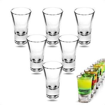 Conjunto Jogo De 6 Copos Shot Copinhos 40ml Rubi Para Dose Cachaça ...