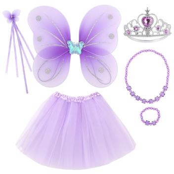 Conjunto kilofly de fantasia de fada borboleta Princess Party Favor ...