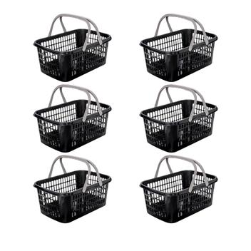 Conjunto Kit 6 Cestos Cestinha Usual De Mercado 9 Litros Para Uso ...