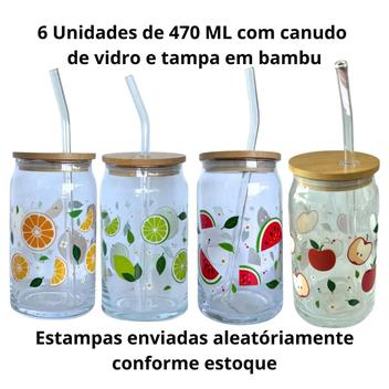 Conjunto Kit 6 Copos Vidro para Água, Suco, Cerveja Drinks Café - Copos ...
